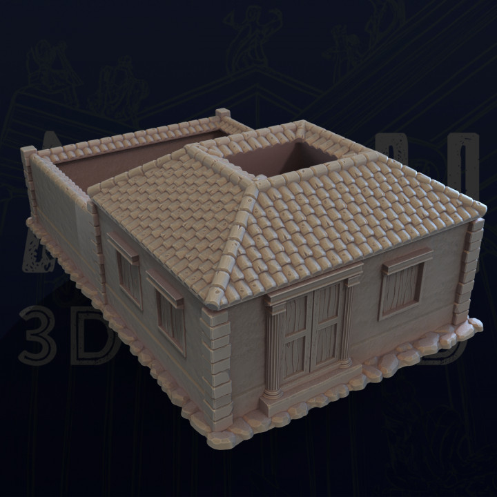 3D Printable Roman Domus I by 'A Mini 3D World' by Unchained Games