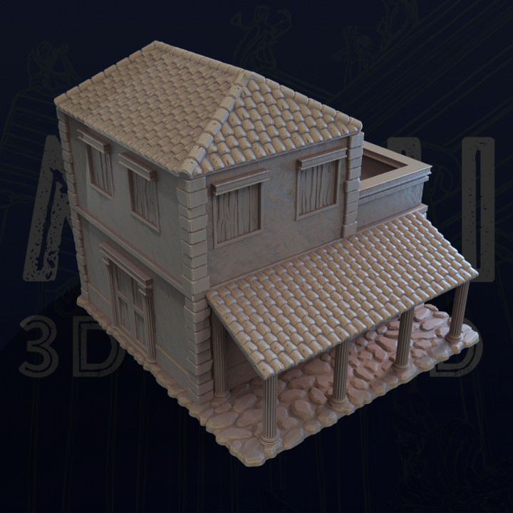 3D Printable Roman Domus II by 'A Mini 3D World' by Unchained Games