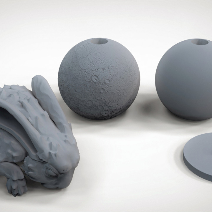 3D Printable Moon Hare by Andrew Yakovlev