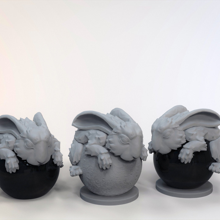 3D Printable Moon Hare by Andrew Yakovlev