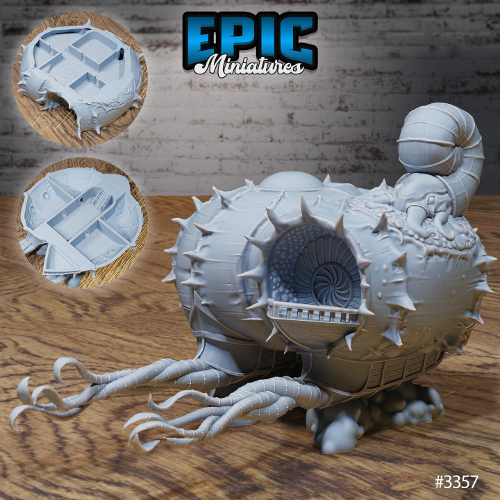 3D Printable Mind Eater Dreadnought / Space Warship / Astral Planar ...