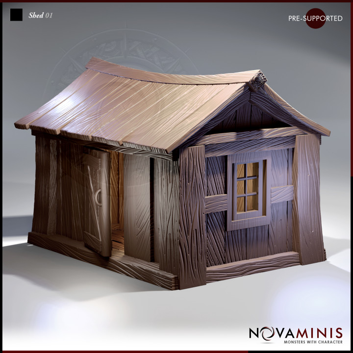 3D Printable Shed 01 by NOVAMINIS