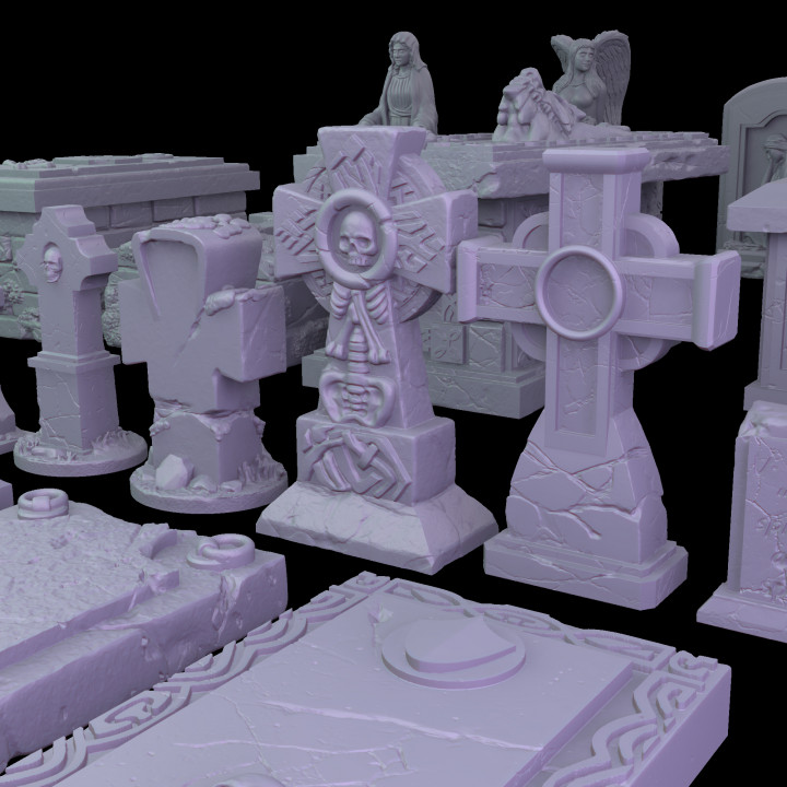 3D Printable Old Graveyard by Tiny Furniture