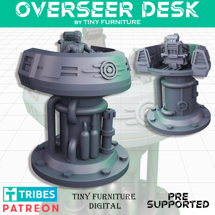 3D Printable Overseer Desk by Tiny Furniture