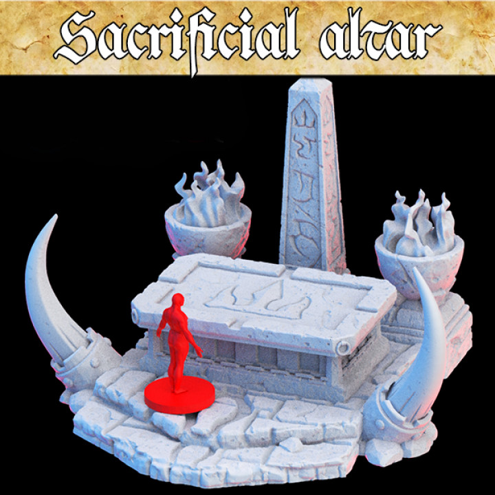 3D Printable Sacrificial altar by DecoQuest Workshop