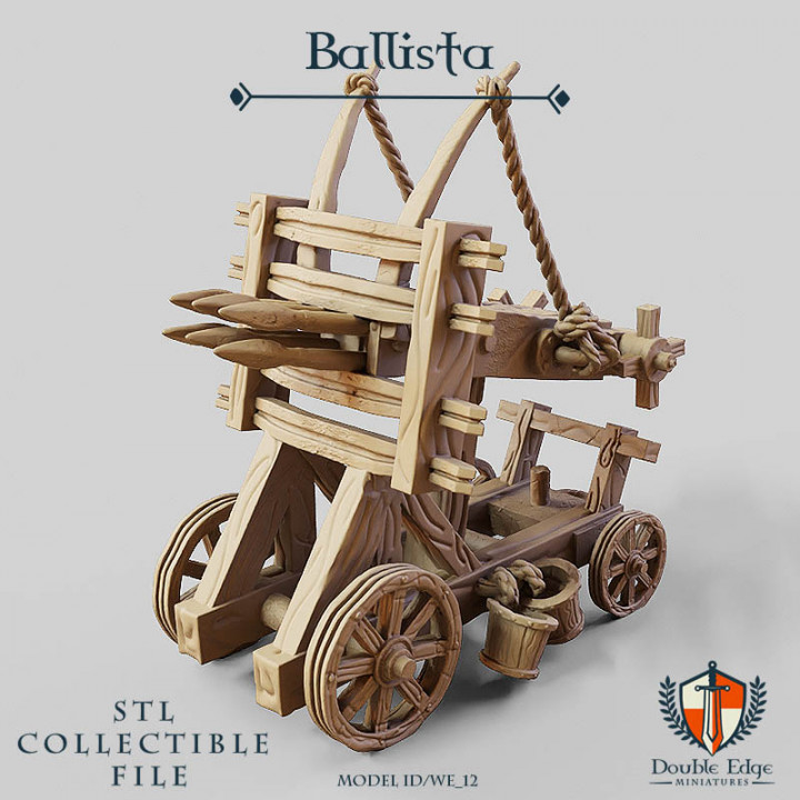 3D Printable Ballista _ WE_12 by Double Edge Miniatures