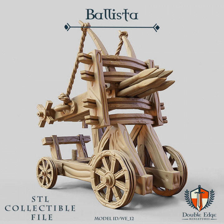 3D Printable Ballista _ WE_12 by Double Edge Miniatures