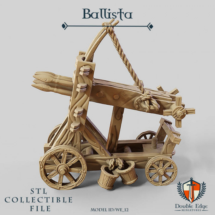 3D Printable Ballista _ WE_12 by Double Edge Miniatures