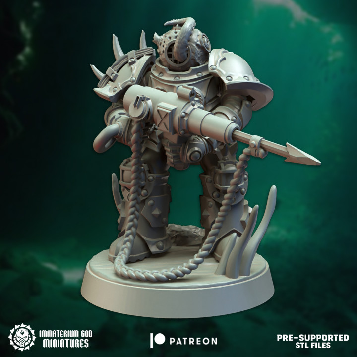 3D Printable Abyss soldier set (hunters) by Immaterium God Miniatures