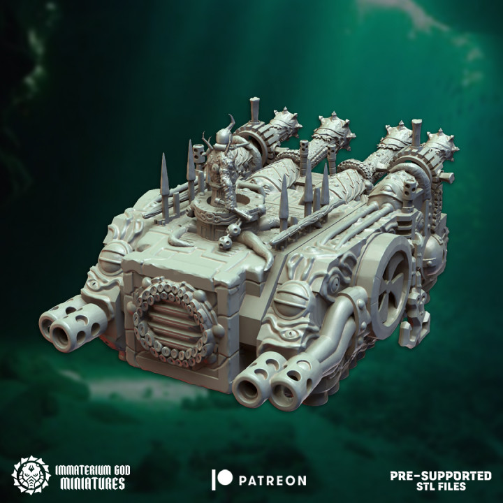 3D Printable Putrid boat (tank) by Immaterium God Miniatures