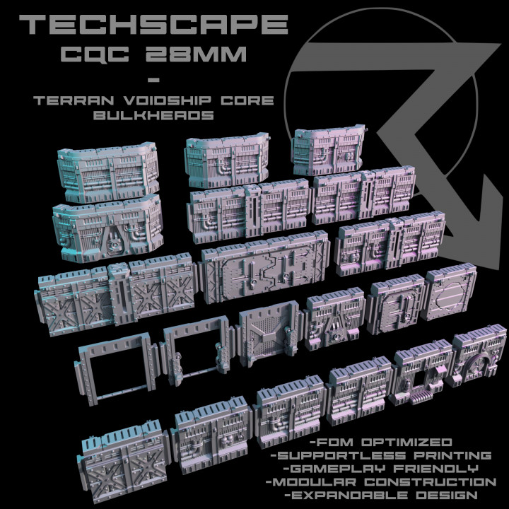 3D Printable TECHSCAPE CQC - 28mm - Terran Voidship (Boarding Action and Into The Dark ...