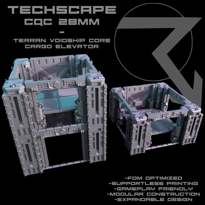 3D Printable TECHSCAPE CQC - 28mm - Terran Voidship (Boarding Action and Into The Dark ...