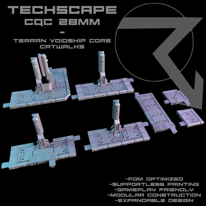 3D Printable TECHSCAPE CQC - 28mm - Terran Voidship (Boarding Action and Into The Dark ...