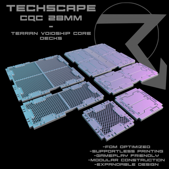 3D Printable TECHSCAPE CQC - 28mm - Terran Voidship (Boarding Action and Into The Dark ...