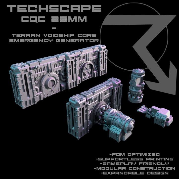3D Printable TECHSCAPE CQC - 28mm - Terran Voidship (Boarding Action ...