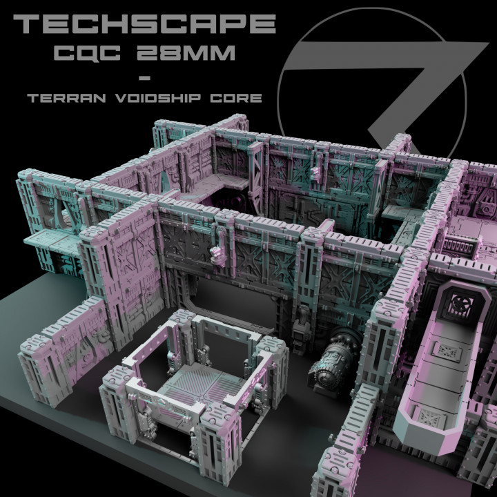 3D Printable TECHSCAPE CQC - 28mm - Terran Voidship (Boarding Action and Into The Dark ...