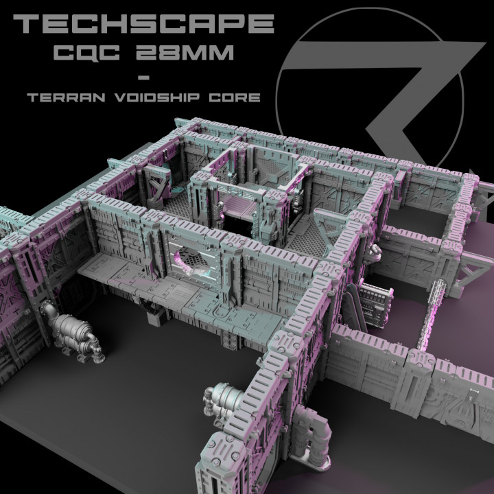 3D Printable TECHSCAPE CQC - 28mm - Terran Voidship (Boarding Action and Into The Dark ...