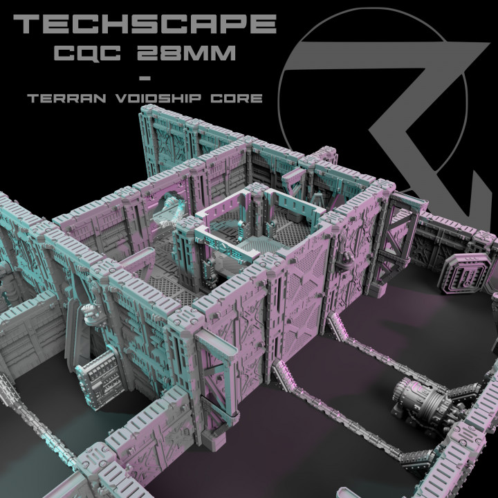 3D Printable TECHSCAPE CQC - 28mm - Terran Voidship (Boarding Action and Into The Dark ...
