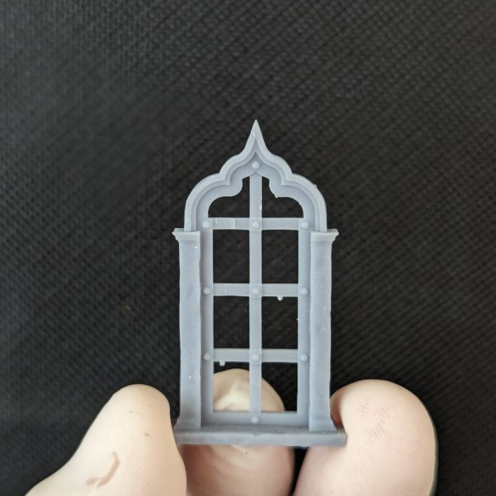 3D Printable Gothic Windows Set by Korhyl Miniatures