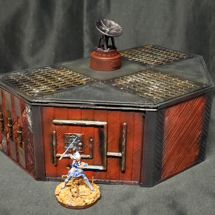 3D Printable Star Wars Shatterpoint Building - Large Facility - 6 edges ...