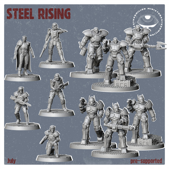 3D Printable Steel Rising Collection by Vermilion Miniatures