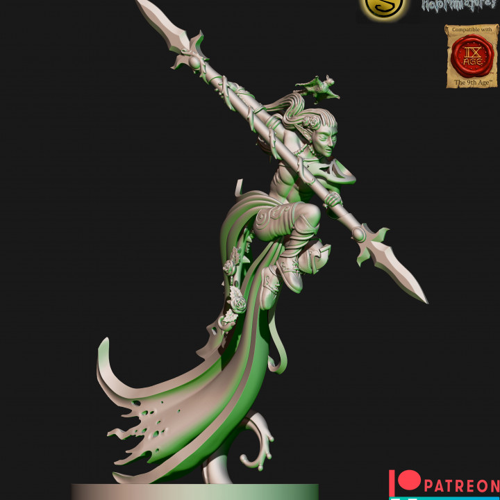 3D Printable Wood elves Bladedancer unit 2 (elf) by HoloMiniatures