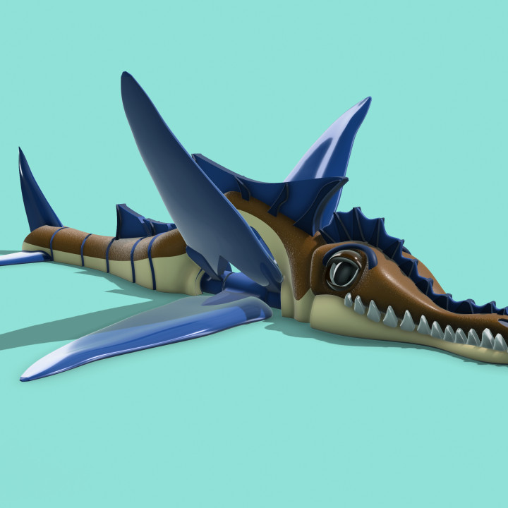 3D Printable Ray Finned Dragon by Josh