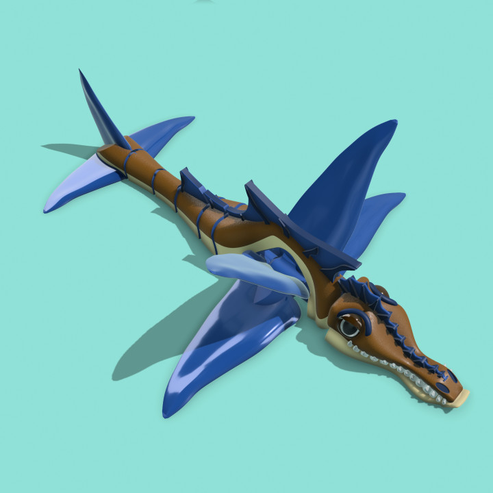 3D Printable Ray Finned Dragon by Josh