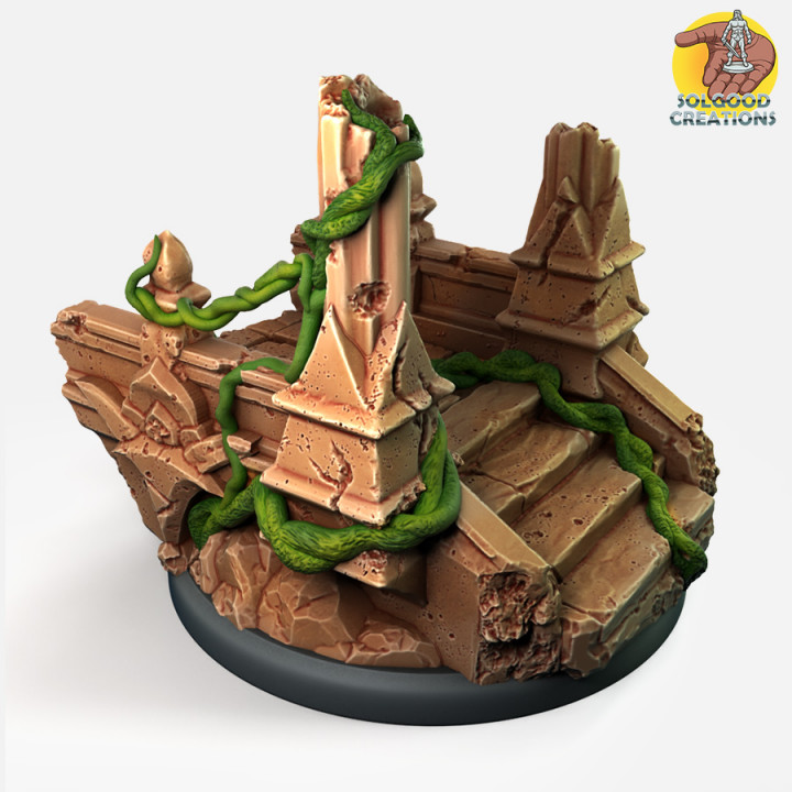 3D Printable Fantasy Bases - 50 pc by SolGood Creations
