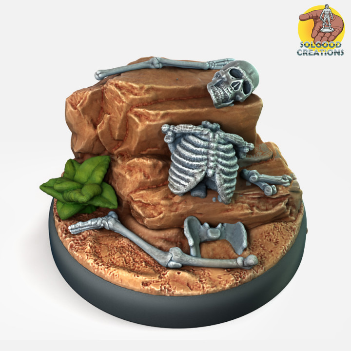 3D Printable Fantasy Bases - 50 pc by SolGood Creations