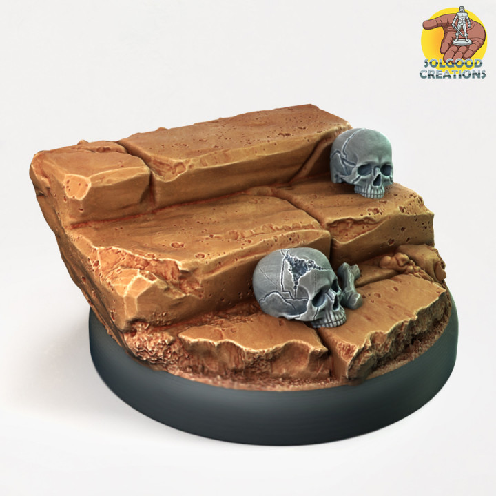 3D Printable Fantasy Bases - 50 pc by SolGood Creations