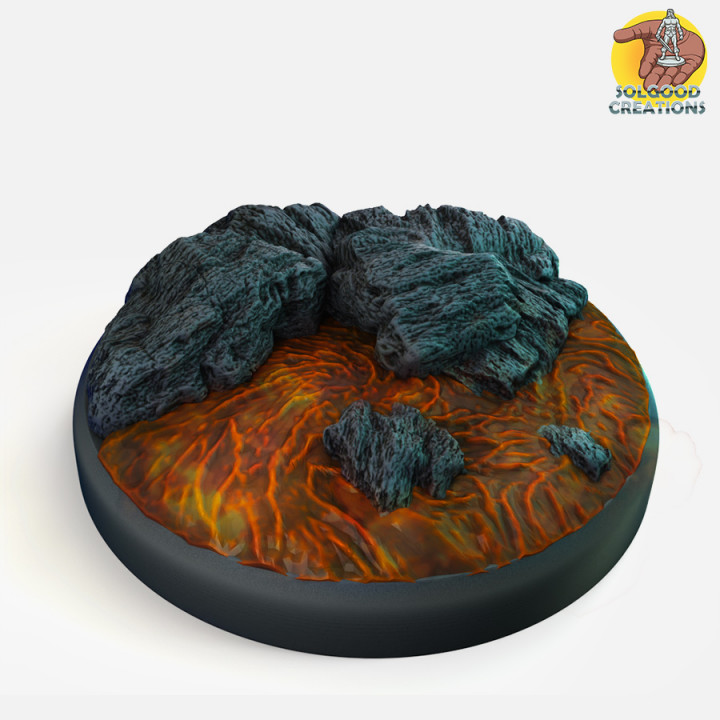 3D Printable Fantasy Bases - 50 pc by SolGood Creations