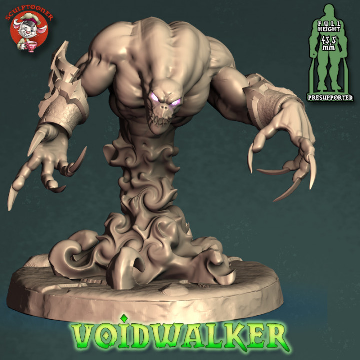 3D Printable Voidwalker - 32mm scale pre-supported miniature by SCULPTOONER