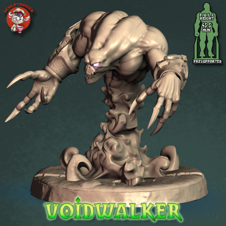 3D Printable Voidwalker - 32mm scale pre-supported miniature by SCULPTOONER