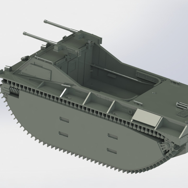 3D Printable LVT-1 Alligator (Amphibious, US, WW2) by Wargame3d