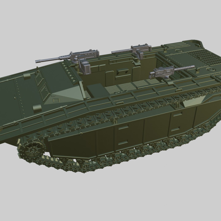 3D Printable LVT-2 Water Buffalo (Amphibious, US, WW2) by Wargame3d