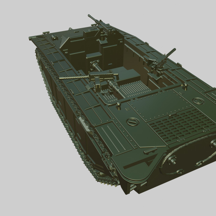 3D Printable LVT-2 Water Buffalo (Amphibious, US, WW2) by Wargame3d
