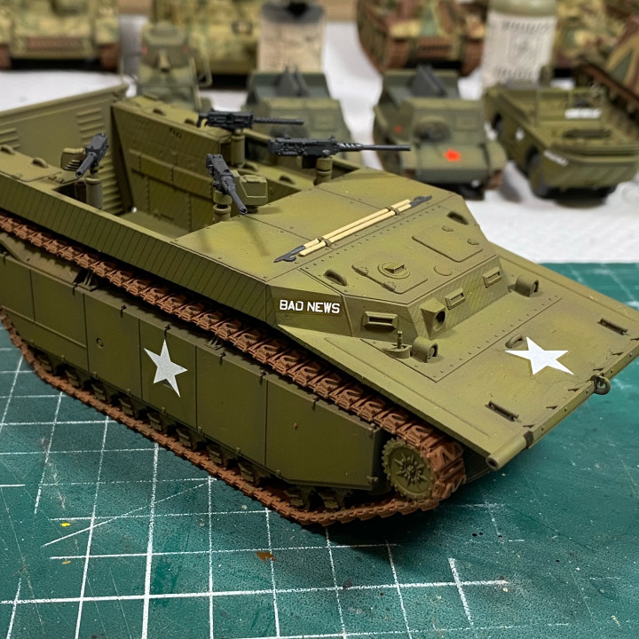 3D Printable LVT-4 Water Buffalo (Amphibious, US, WW2) by Wargame3d