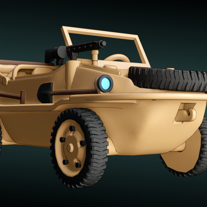 3D Printable VW Type 166 (VW Schwimmwagen) (Amphibious, Germany, WW2 ...