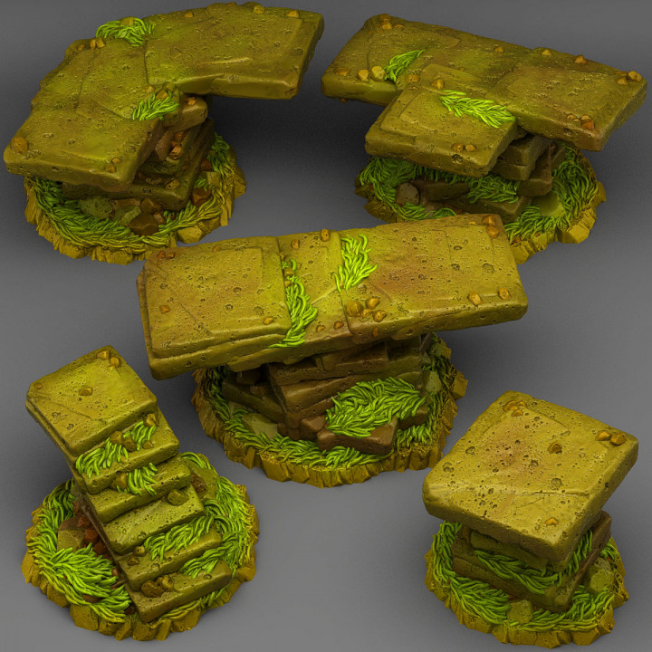 3D Printable AZTEC MODULAR BRIDGES by Fantastic Plants And Rocks