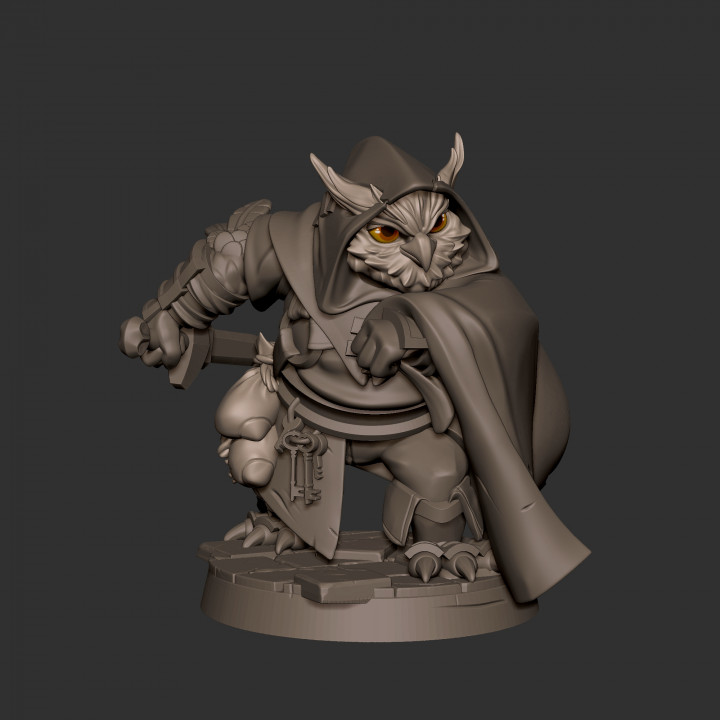 3D Printable Owlfolk Rogue by Bite the Bullet