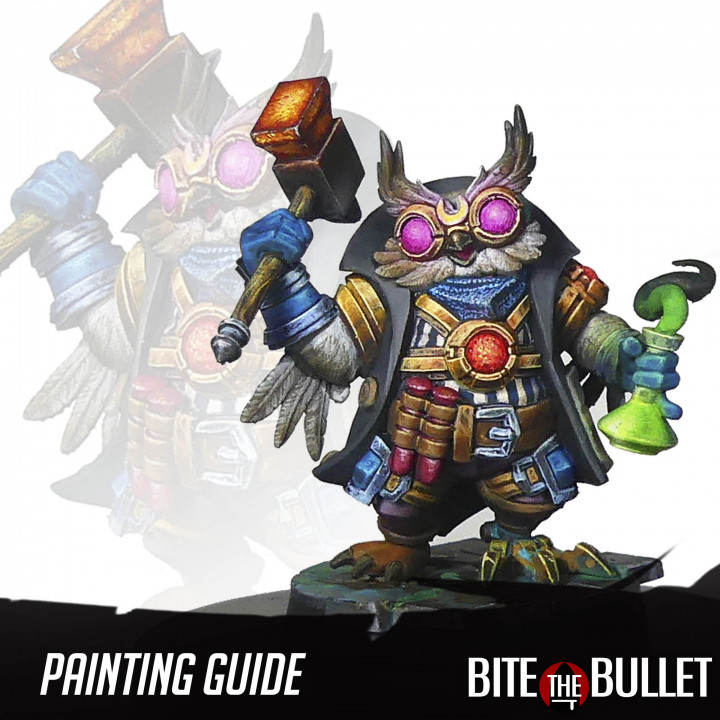 3D Printable Owlfolk Artificer/Blacksmith (4 Versions) by Bite the Bullet