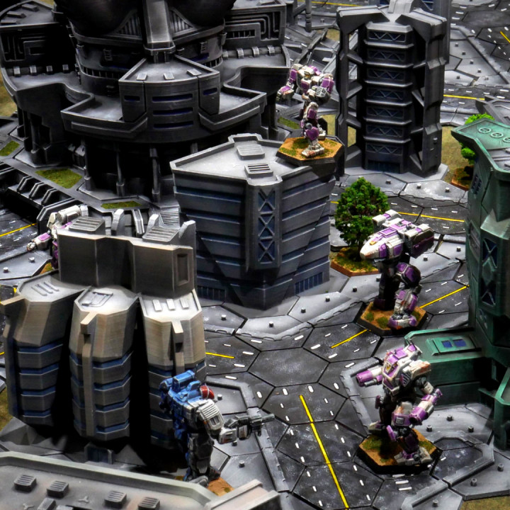 3D Printable HEXTECH - City Streets (Battletech Compatible Hex Terrain ...