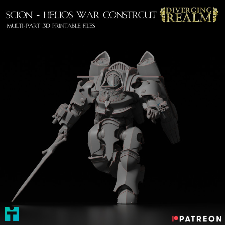 3D Printable Scions - Helios War Construct by DivergingRealm