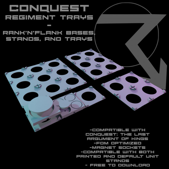 3D Printable Miniature Bases - Rank'n'Flank - Free Bases and Regiment ...