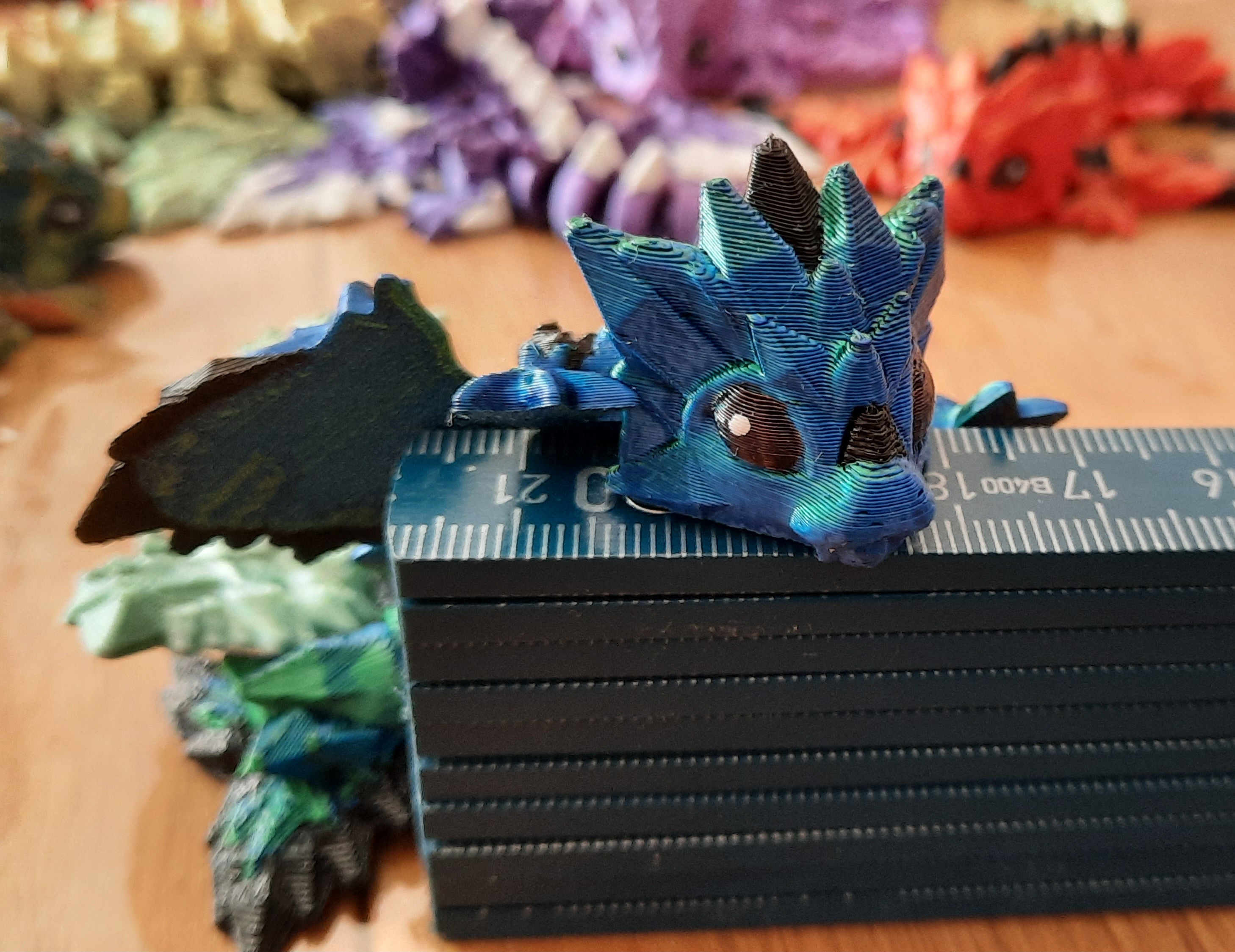 3D Printable Tiny Crystal Dragon by Cinderwing3D