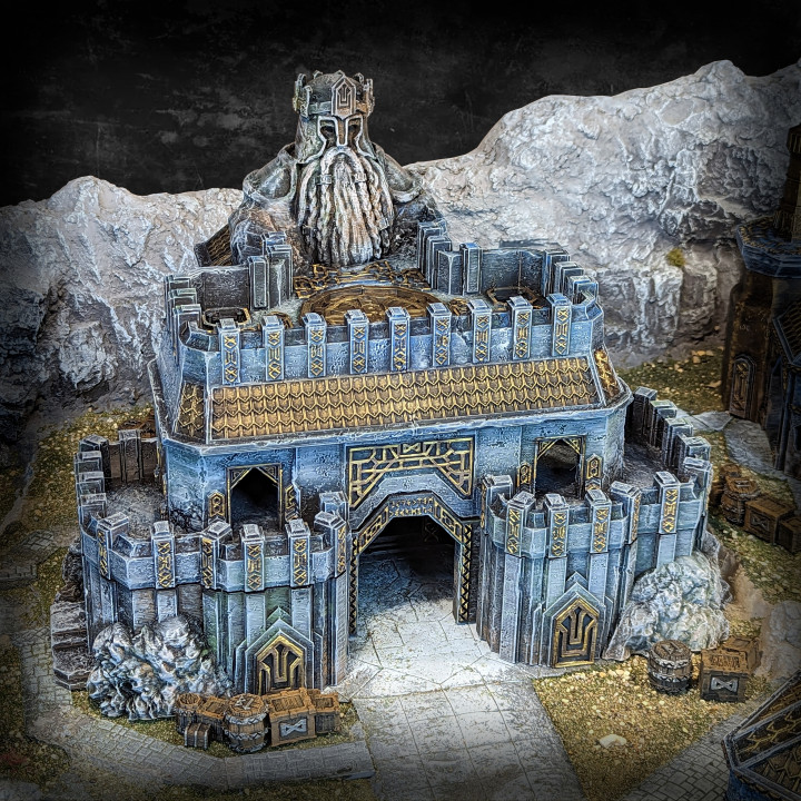 3D Printable The Great Hall ~ Kingdom of Durak Deep by Conquest Creations