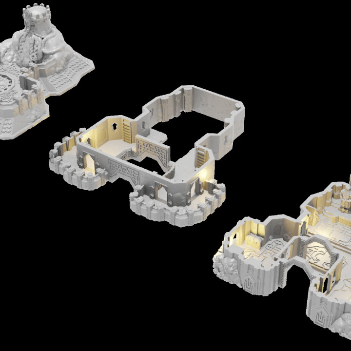 3D Printable The Great Hall ~ Kingdom of Durak Deep by Conquest Creations
