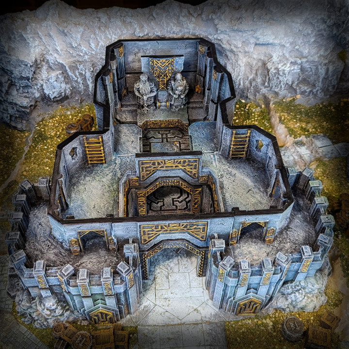 3D Printable The Great Hall ~ Kingdom of Durak Deep by Conquest Creations