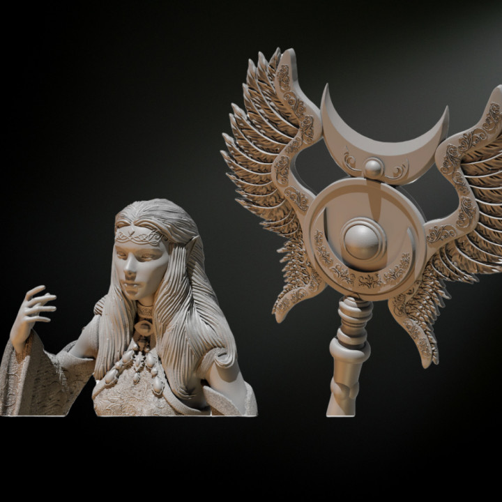 3D Printable Tara – The Elf Queen STL | Fantasy Female Elf Miniature ...